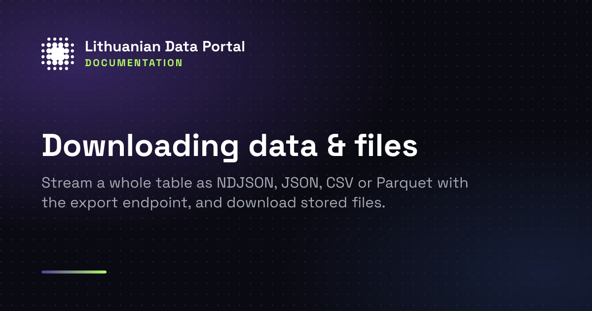 Downloading data & files · LDP documentation